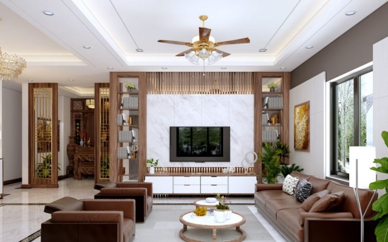 30+ Mẫu vách tivi phòng khách đẹp, hiện đại ưa chuộng 2025